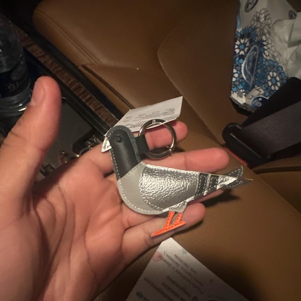 Cute Pigeon Bird Keychain, Pigeon Bag Charm, Faux Leather Animal ...