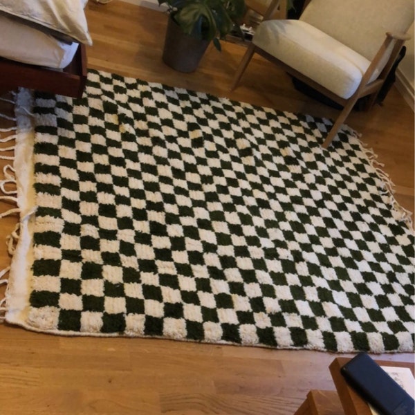 Custom Moroccan Grid White and Red Rug,custom Grid Rug,checkerboard Rug ...