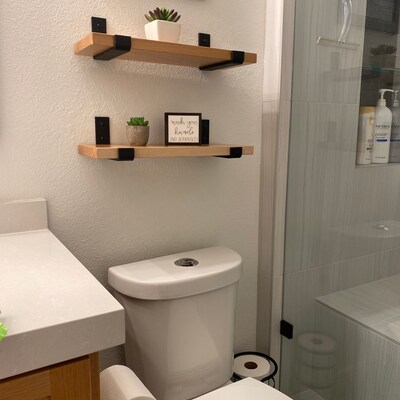 Steel Shelf Bracket, Custom Modern Black Iron Metal Shelf Brackets ...