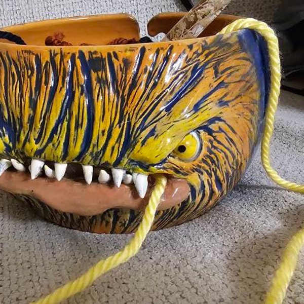 XLARGE YARN BOWL - Custom Made - Wheel Thrown, Hand Altered and ...