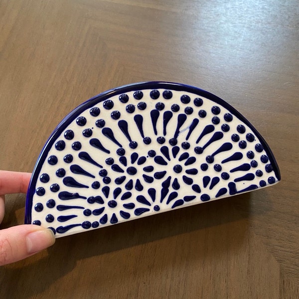 Ceramic Talavera Napkin Holder / Traditional Multicolored Confetti ...