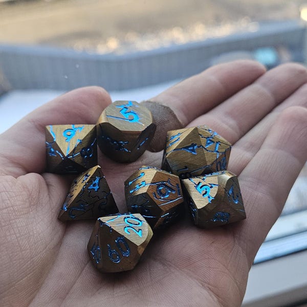 Arcane Fissure Metal Dnd Dice Set | for TTRPG Games Such as Dungeons ...