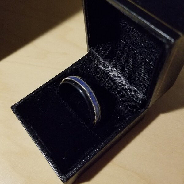 Moonstone Koa Wood Ring With Copper Assymetrical Inlay - Etsy