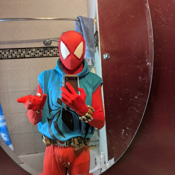 Scarlet Spider Ps 4 Shell and Lenses With Cloth Mask - Etsy