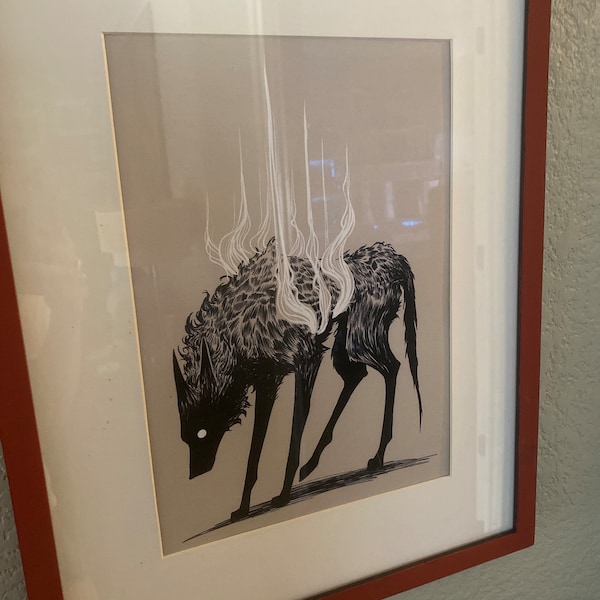 Deer Skull Mage Art Print / Crow Art Print / Art Print / Goth Art ...