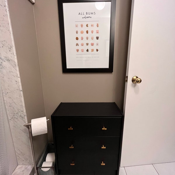 Funny Bathroom Art, All Bums Welcome, Cute Bathroom Butts, Bum Collage ...