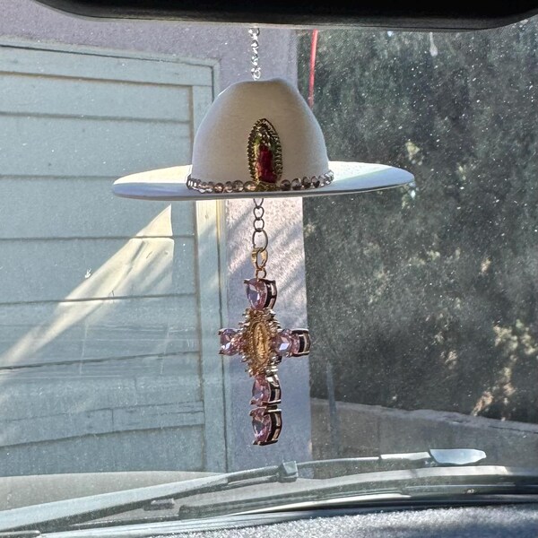 Faith - Cross Car Charm, Western Car Charm -rearview Mirror Decor ...