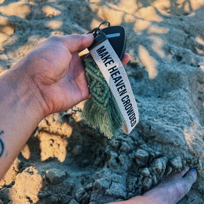 Make Heaven Crowded Keyfob, Christian Keychain 1 Inch, Christian Keyfob ...