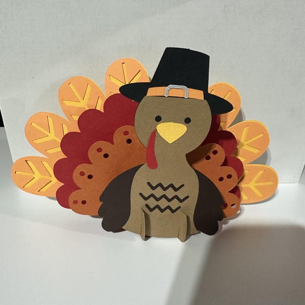 3D Cute Turkey Pop Up, Thanksgiving Turkey Centerpiece Decor Template ...