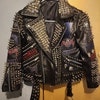 Long Bullet Metal Spikes, Belted Gothic Fashion Jacket, Punk Rock Women ...