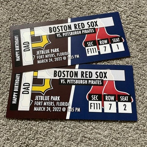 Custom Printed Fake Concert Ticket / Sporting Event Ticket ...