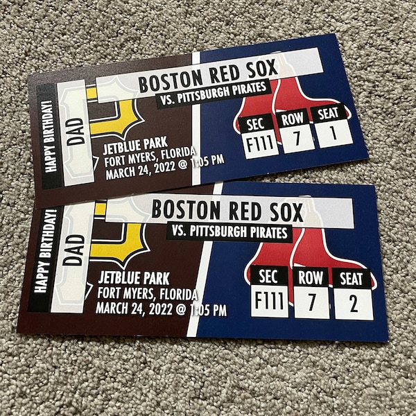 Custom Printed Fake Concert Ticket / Sporting Event Ticket ...