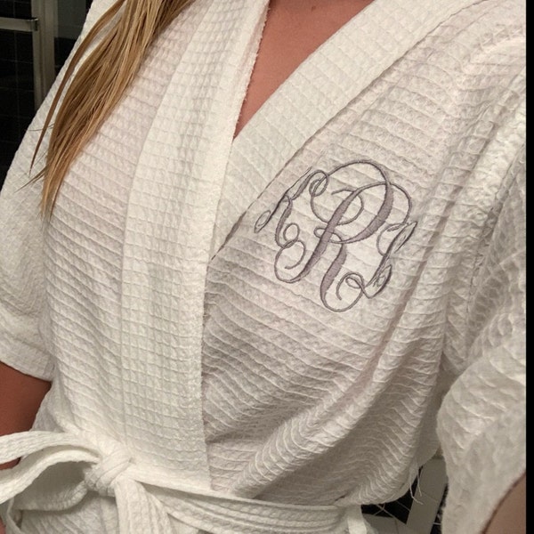 Waffle Weave Robes Bridesmaid Gift Kimono Robes Personalized Bridesmaid ...