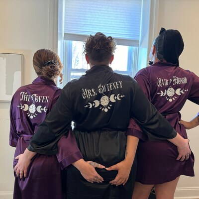 Bride Gothic Pinky Promise Robe, Bride Till Death Bachelorette Robe ...