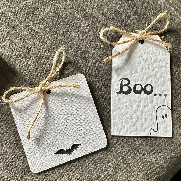 White Hammered/linen Gift Tags With Jute String/ Wedding Tags/ Blank ...