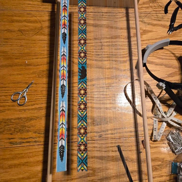 Longhorn Bull Hat Band Pattern - Hat Band Native Bead Loom Pattern ...