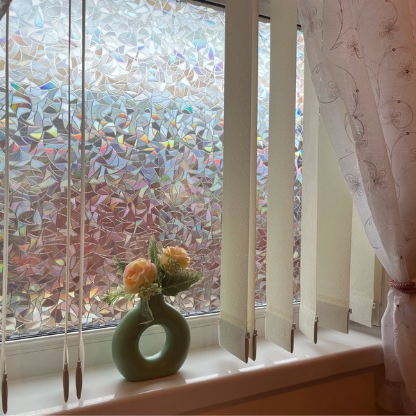 3D Rainbow Suncatcher Squares Holographic Window Film,sun Catcher ...