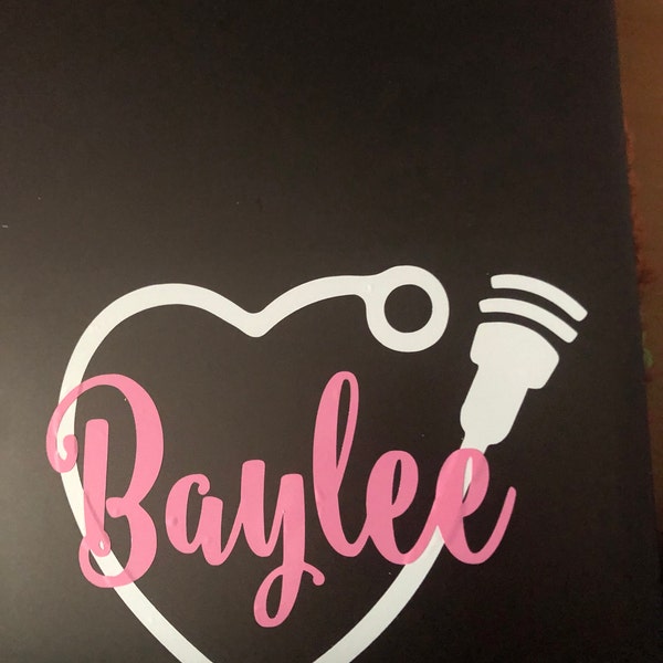 Nurse Stethoscope Decal With Name - Nurse Graduation Gifts - Nurse ...