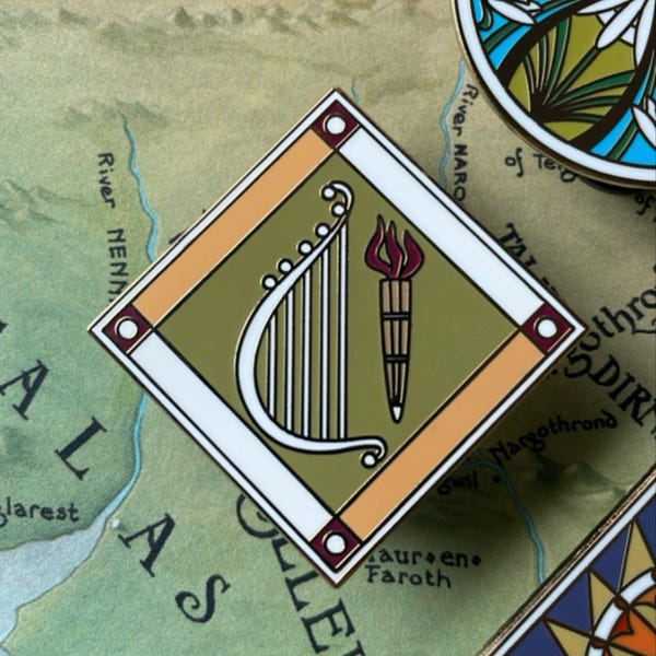Finrod Felagund Sigil Enamel Pin | the Silmarillion | Lord of the Rings ...