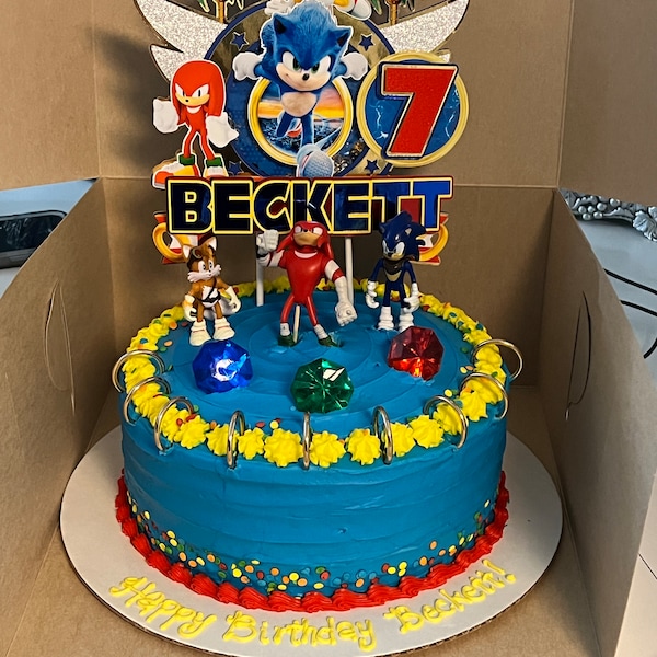 3D Sonic Cake Topper With Lights - Etsy