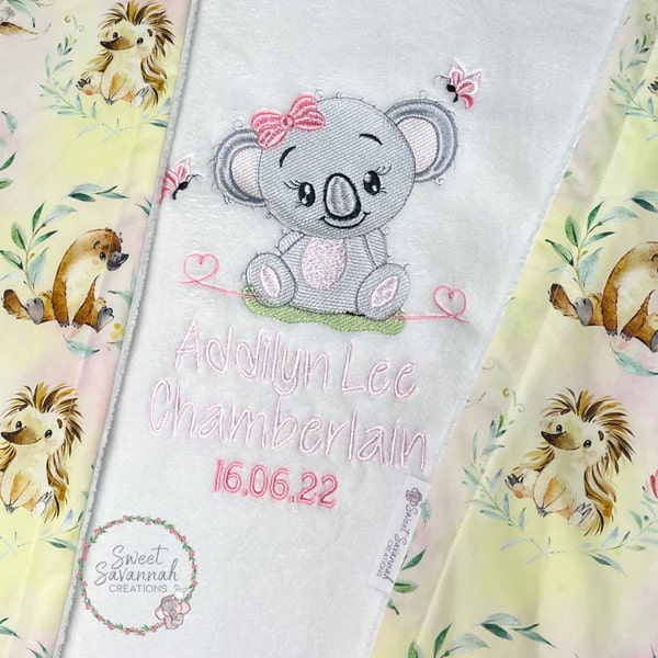 Cute Koala Girl Embroidery Design, Animals Embroidery Design Machine ...