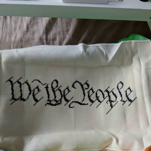 We the People 5''x 14'' Patriotic Cross Stitch Pattern--pdf Digital ...