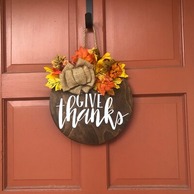 Fall Front Door Hello Welcome Sign Decor, Thanksgiving, Wall Hanger ...