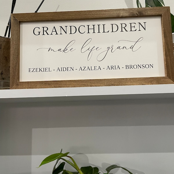 Personalized Grandchildren Sign, Grandparents Sign, Grandchildren Make ...