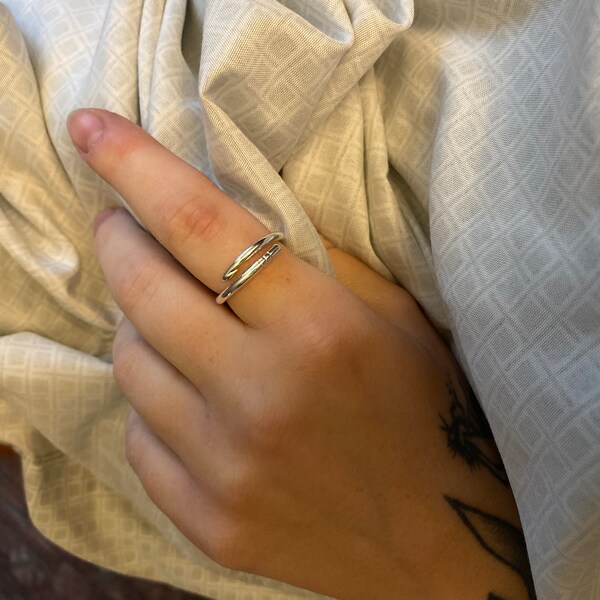 Silver Crochet Hook Ring - Etsy