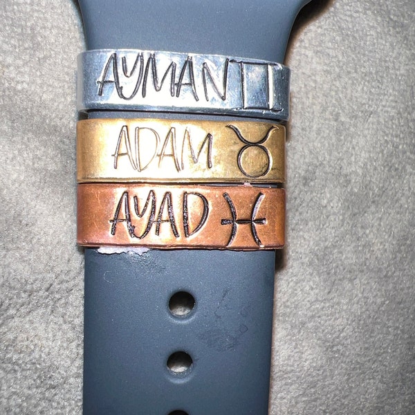 Personalized Watch Band Charm, Smart Watch Charm, Personalized Gift ...