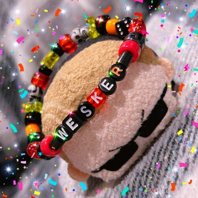 Custom Beaded Kandi Bracelets Personalized Cute Rainbow Friendship Pony ...