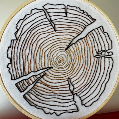 PDF Embroidery Pattern Tree Rings - Etsy
