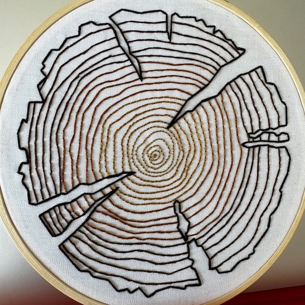 PDF Embroidery Pattern Tree Rings - Etsy