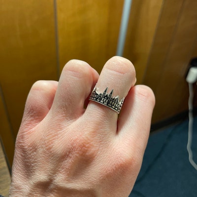 Your City Ring Any Cityscape Ring Travel Ring Custom Silver Ring State ...