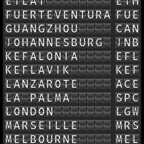 Custom Airport Departures Board - Digital Download \ Wall Art \ Travel ... Custom Airport Departures Board - Digital Download \ Wall Art \ Travel ...