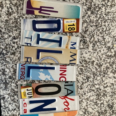 Worn & Faded License Plate Letters and Numbers to Build Your Own ...