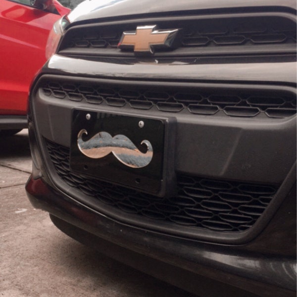 Mustache License Plate Silver/black Brand NEW!! - Etsy