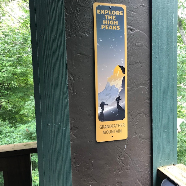 Explore Sign, High Peaks Vertical Sign, Personalized Hike National Park ...