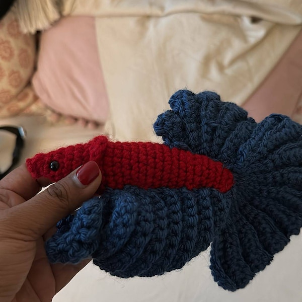 Crochet Betta Fish Pattern: Siamese Fighting Fish Tutorial (PDF in EN ...