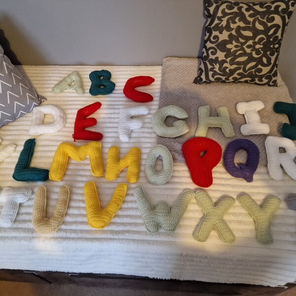 Crochet Alphabet Pattern, Soft Crochet Letters, Stuffed Amigurumi ...
