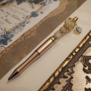 Ivory Beaded Gold Wedding Guest Book Pen, Sign in Table Pen, Fancy ...