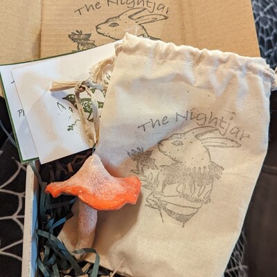 Clay Mushroom Ornament, Sparkly Polymer Ceramic Christmas Tree Decor ...