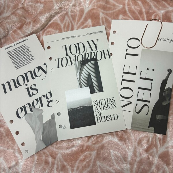 Planning Cards Appointment Card Double Sided Planning Essential Minimal ...