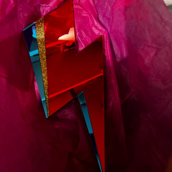 David Bowie Mirror: Aladdin Sane Lightning Bolt - Glam Rock Decor ...