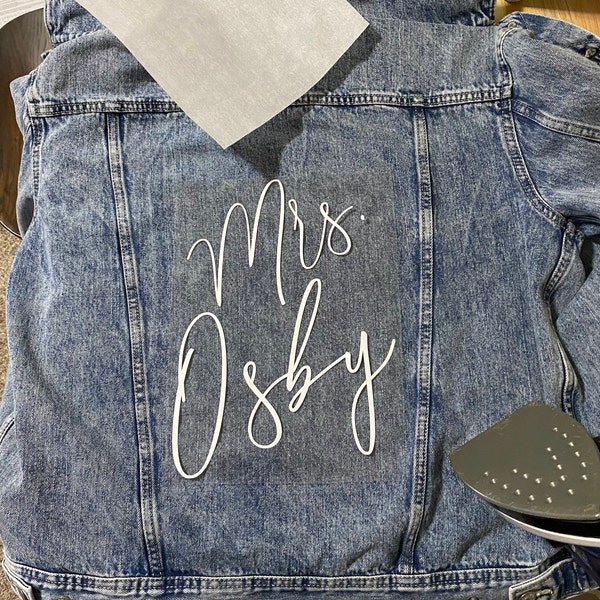 Mrs DIY Iron on | Mrs Last Name Iron on | Mrs Denim Jacket | DIY Mrs ... Mrs DIY Iron on | Mrs Last Name Iron on | Mrs Denim Jacket | DIY Mrs ...