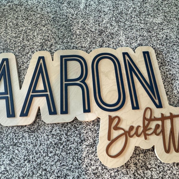 Large Wood Name Sign, Nursery Name Sign, Boho Nursery Sign , Above Crib ...