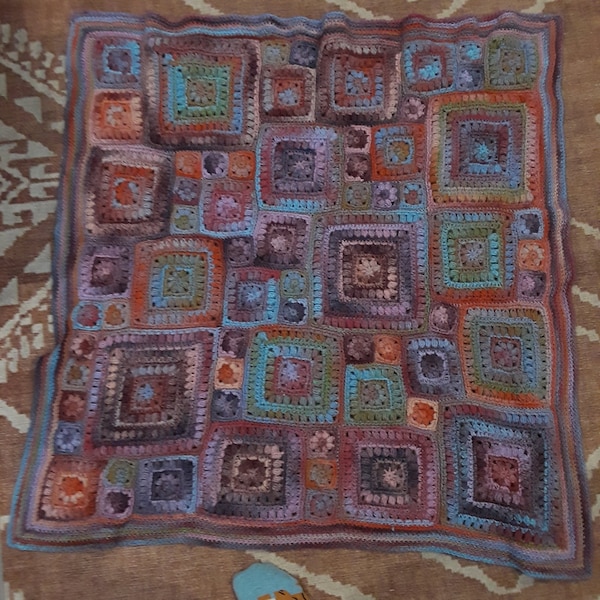 CROCHET PATTERN - Square Scramble - Crochet Blanket Pattern, Baby Throw ...