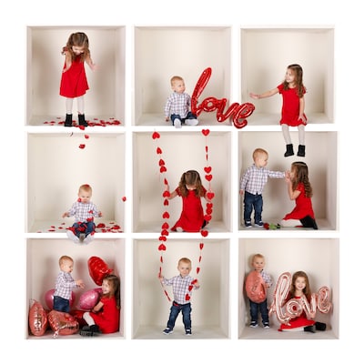 White Photo Box Grid 9 Box Template, Photoshop Template, in the Box ...