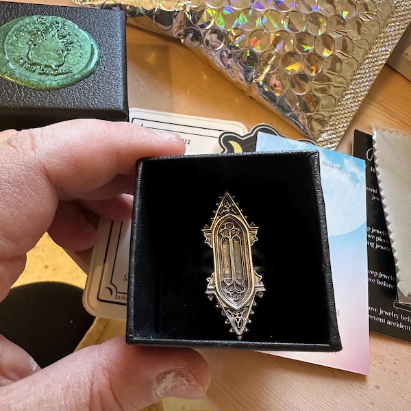 Sterling Silver Gothic Cathedral Ring or Pendant Made to Order - Etsy