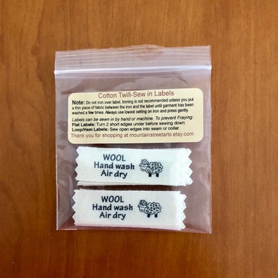 WOOL Care Labels - Etsy